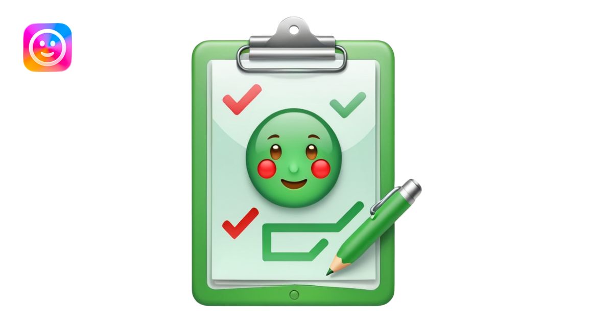 checklist with a plus infront of it emoji | AI Emoji Generator