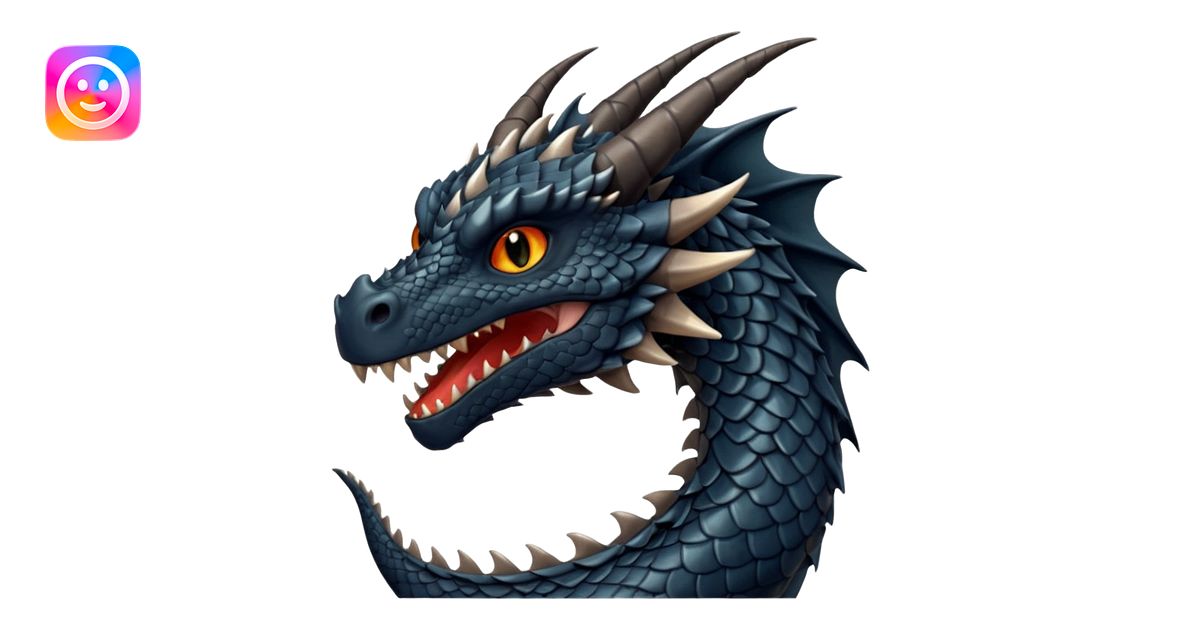 dnd 5e young black dragon boss monster emoji | AI Emoji Generator
