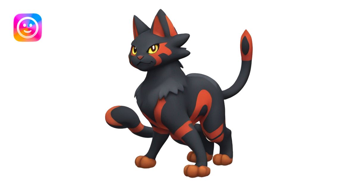Pokemon mega litten y emoji | AI Emoji Generator