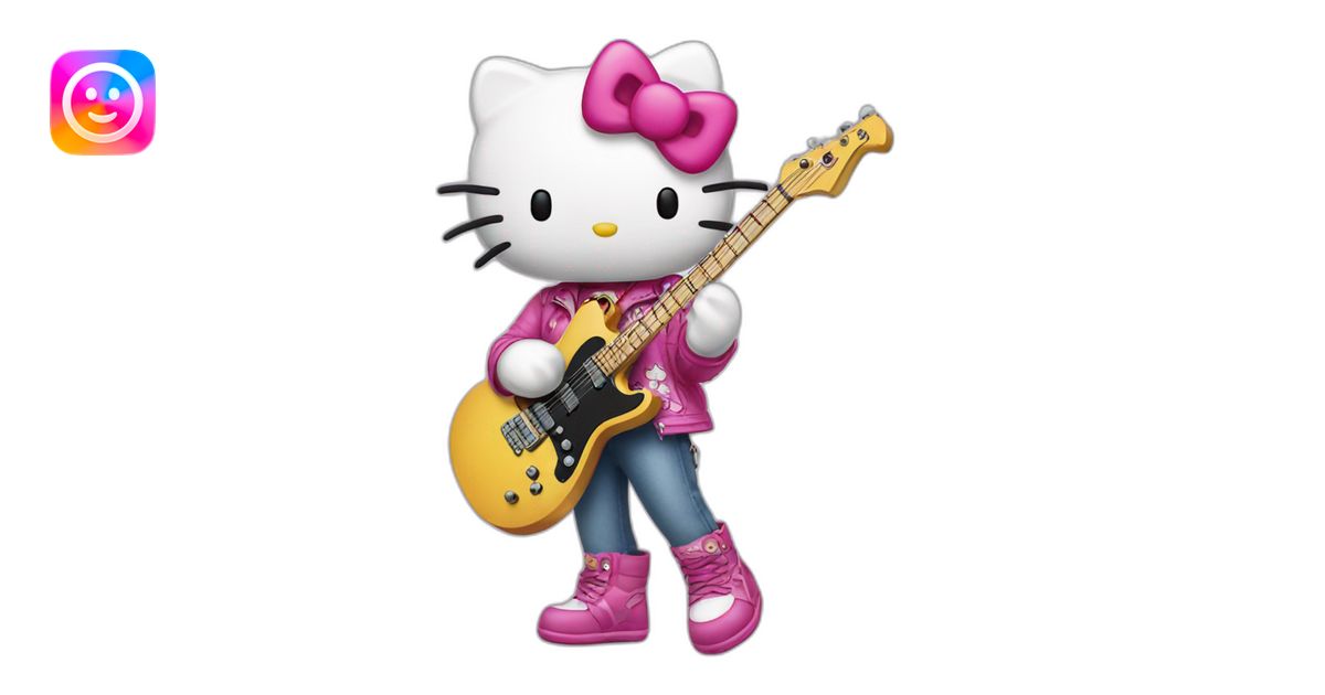 Hello kitty rockstar emoji | AI Emoji Generator