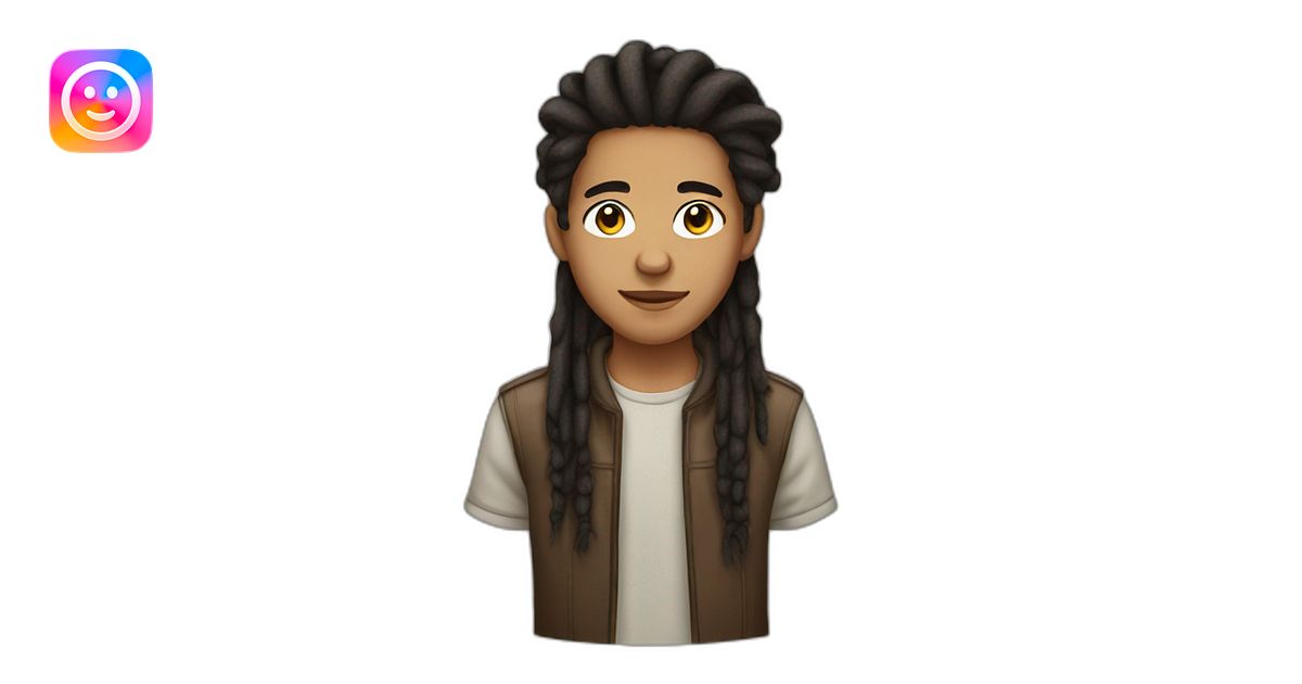 Lightskin teenage boy with dreadlocks emoji | AI Emoji Generator