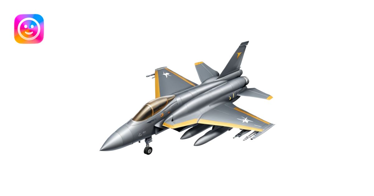 create a very realistic American fighter jet emoji | AI Emoji Generator