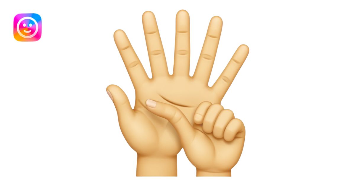 😊this emoji with two middle fingers on each side emoji | AI Emoji Generator