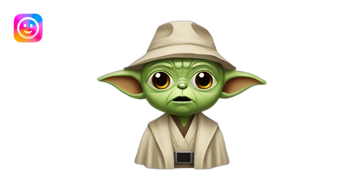Yoda qui frappe Hitler emoji | AI Emoji Generator