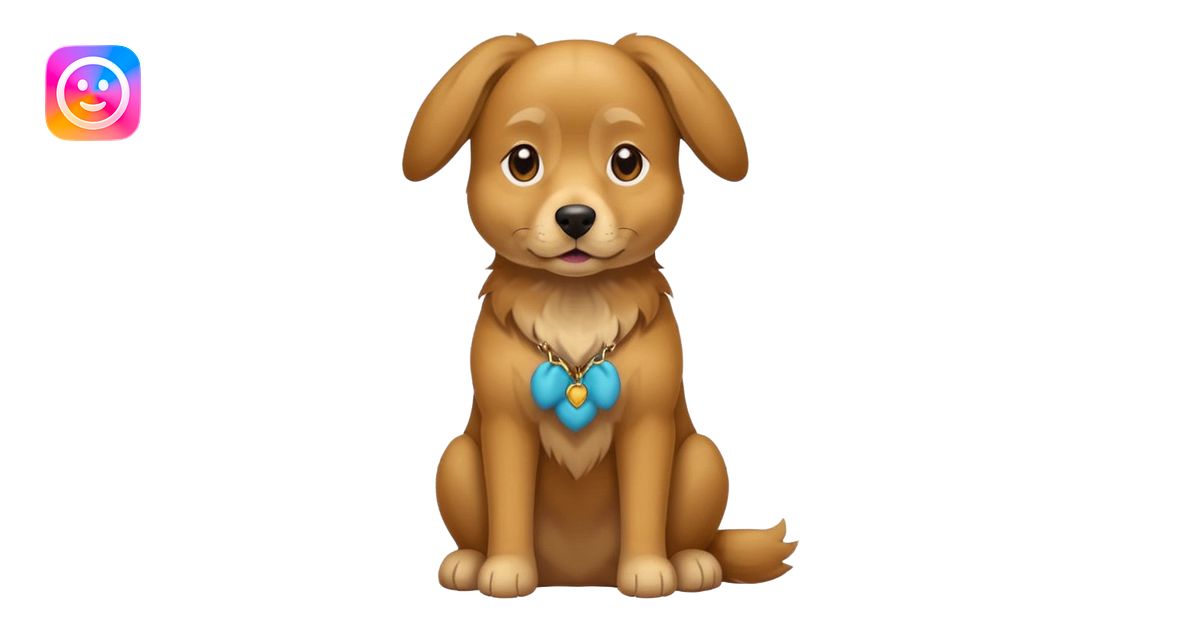 different dog full image sitting emoji | AI Emoji Generator