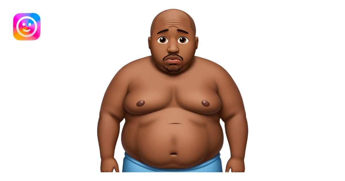 tupac, crying, really fat and obese belly emoji | AI Emoji Generator