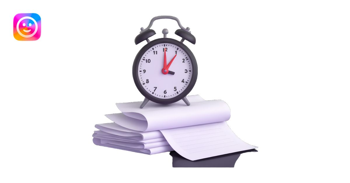 small stack of papers with a timer symbolizing heavy admin workload ...