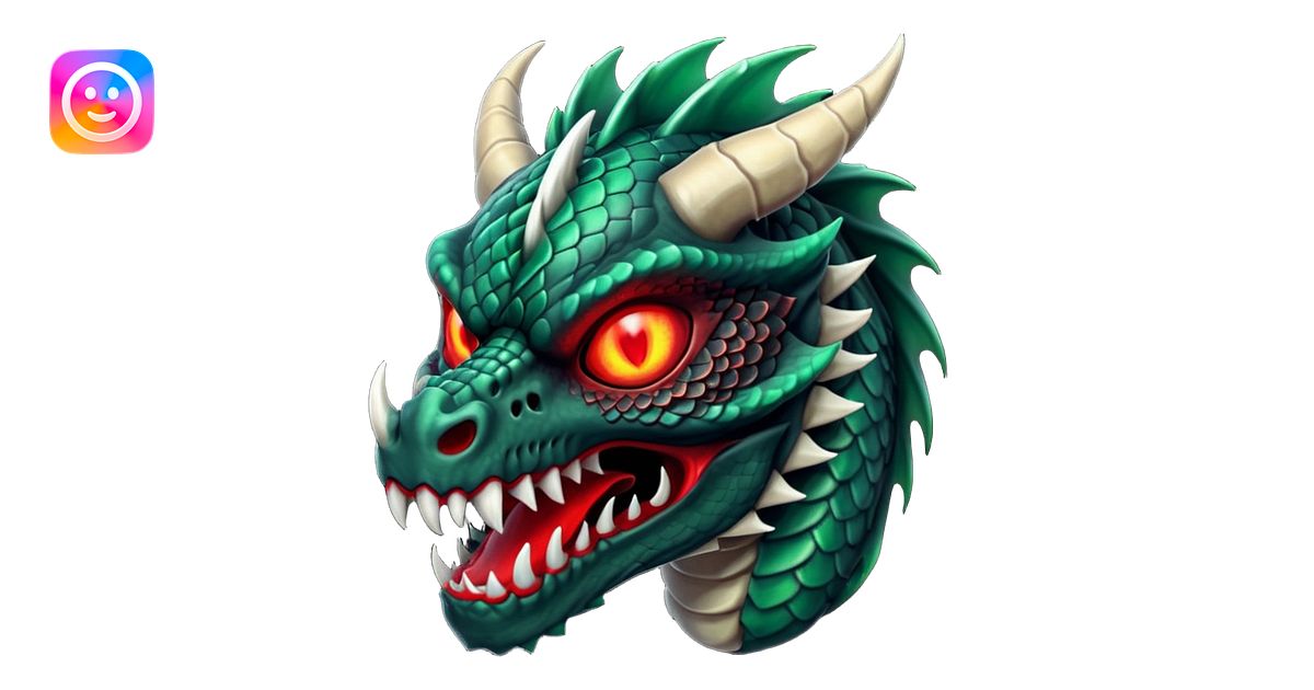 Skull-masked dragon emoji | AI Emoji Generator