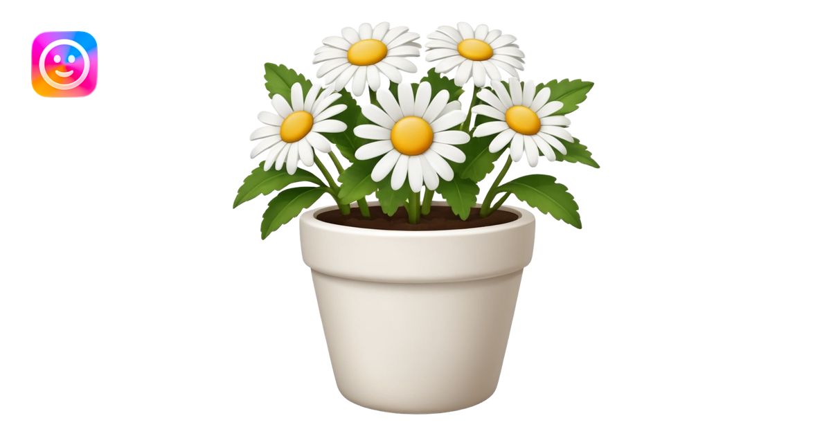 daisy flower pot emoji | AI Emoji Generator