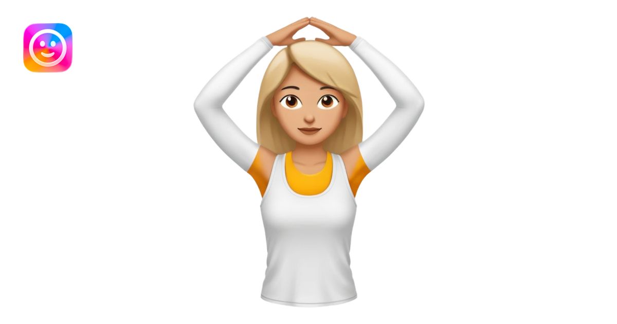 The woman who just woke up is stretching lazily emoji | AI Emoji Generator