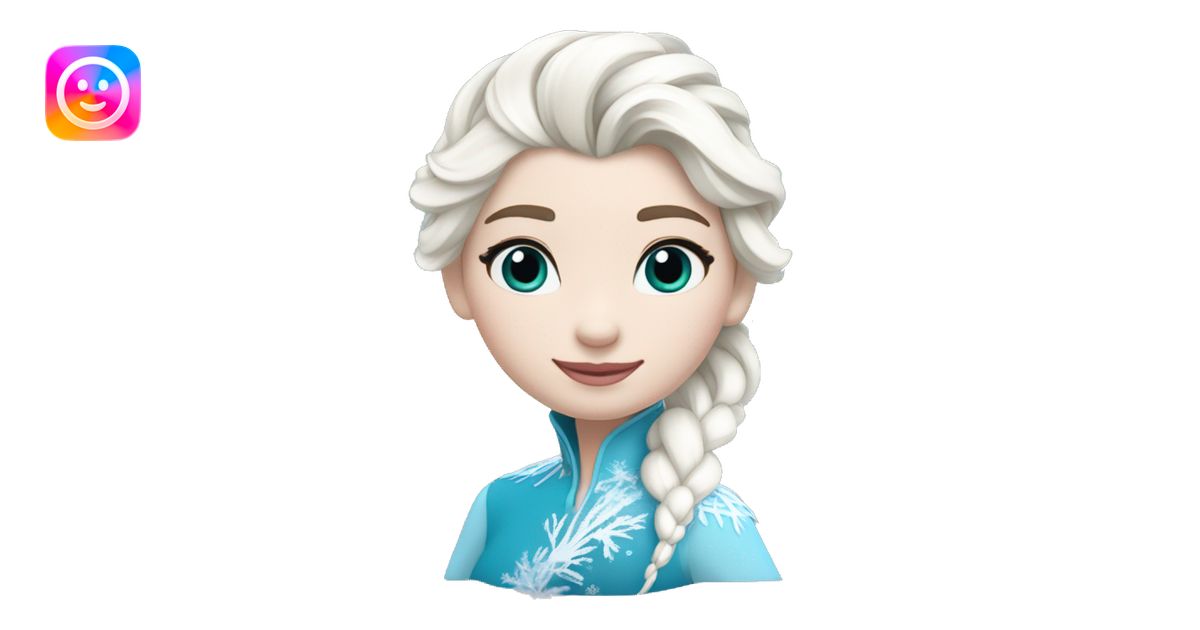 un pato con cuerpo azul, cabeza blanca y trenza con cabello blanco como ...