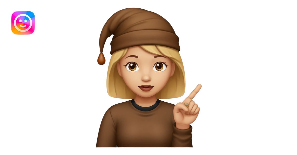 Un fille a la tête de caca et avec un doigt d'honneur emoji | AI Emoji ...