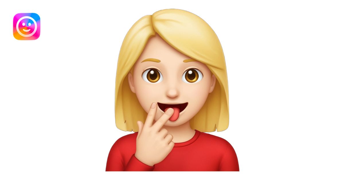 emoji semi smiling biting a finger emoji | AI Emoji Generator