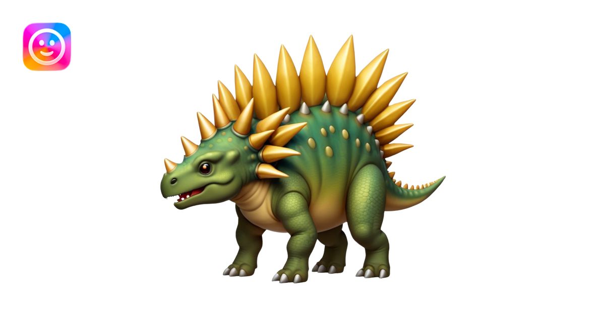 Cinematic Noble Stegosaurus Portrait Emoji, Poised and dignified, with ...