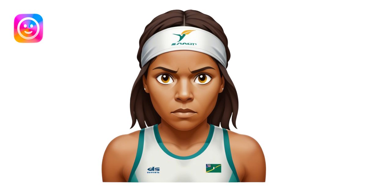 Cinematic Realistic portrait of Cathy Freeman, shown as an iconic ...