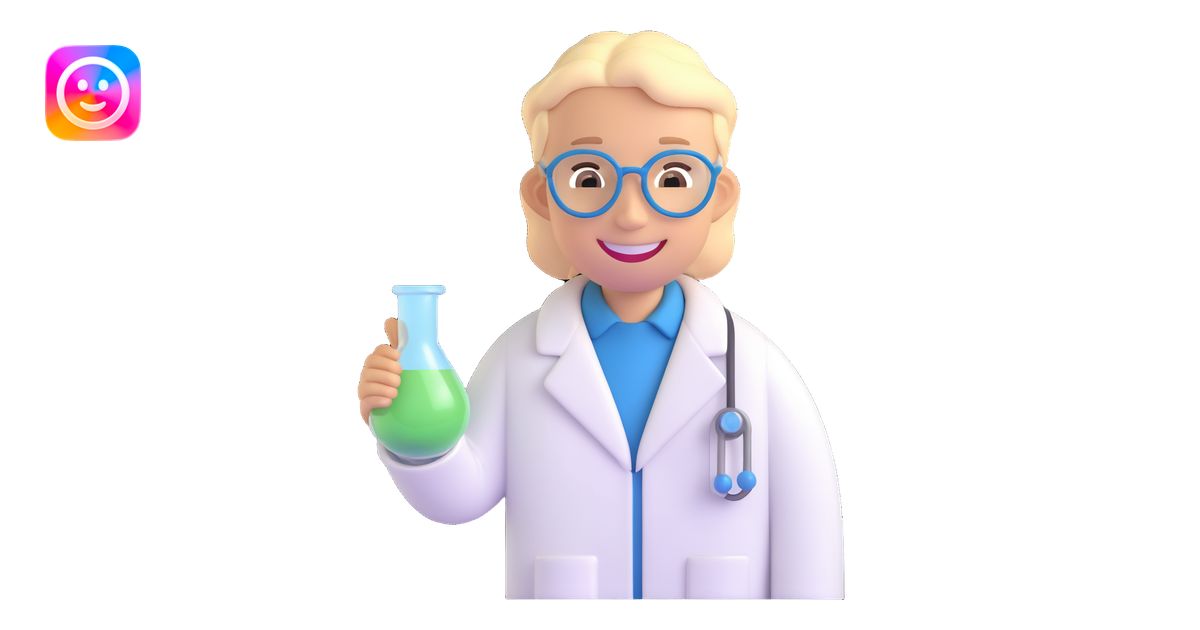 smile scientist emoji | AI Emoji Generator