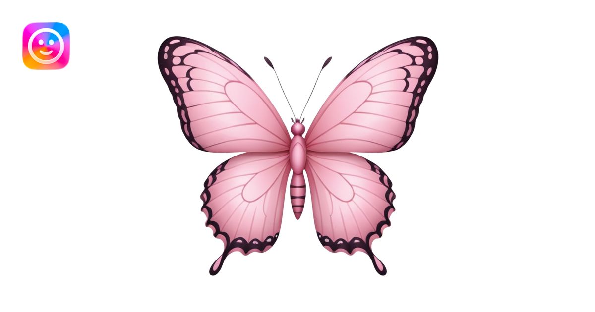 pink butterfly emoji | AI Emoji Generator