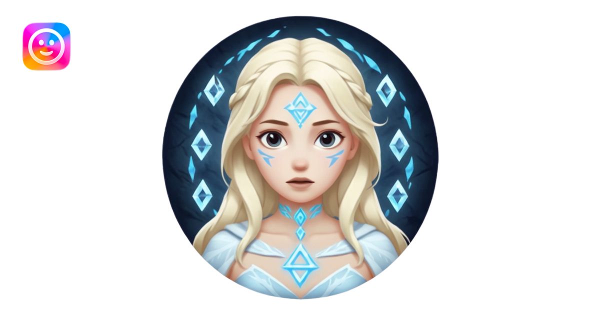 Woman frozen mid-spell, glowing runes around her body, charged silence ...