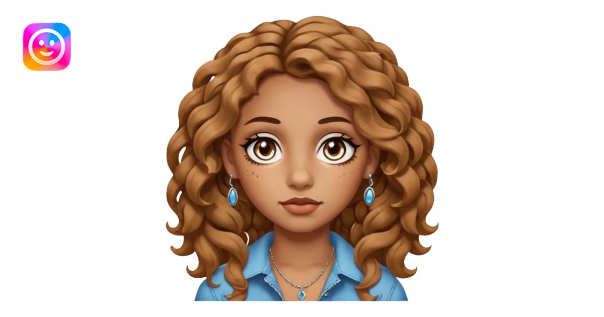 girl with wavy hair, almond shaped eyes, birthmark near her eye, tan ...
