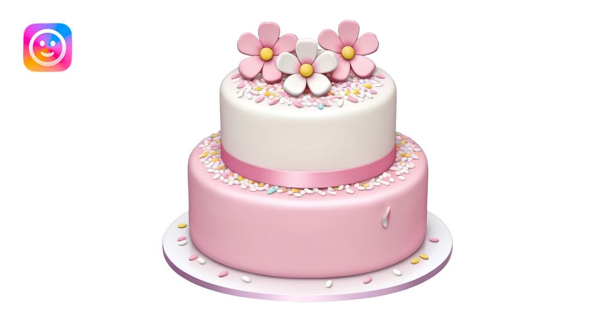 Pastel shiny glittery pastel pink and white Sakura flowers cake with ...