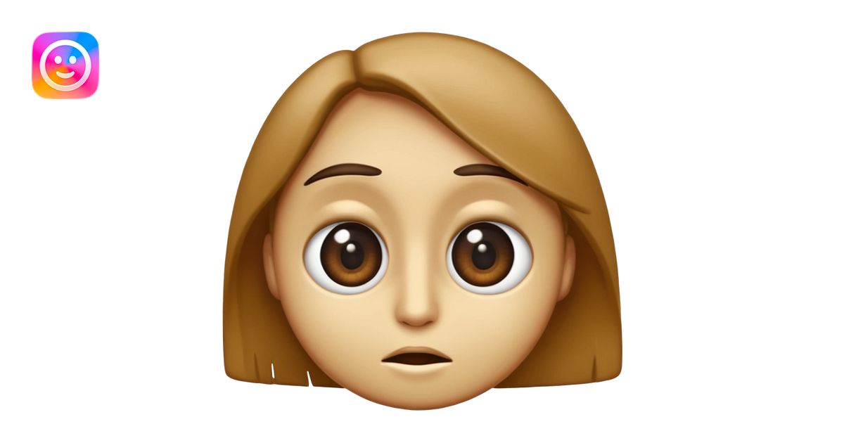 a emoji with a big eye but side eye with a sepia face but from side ...