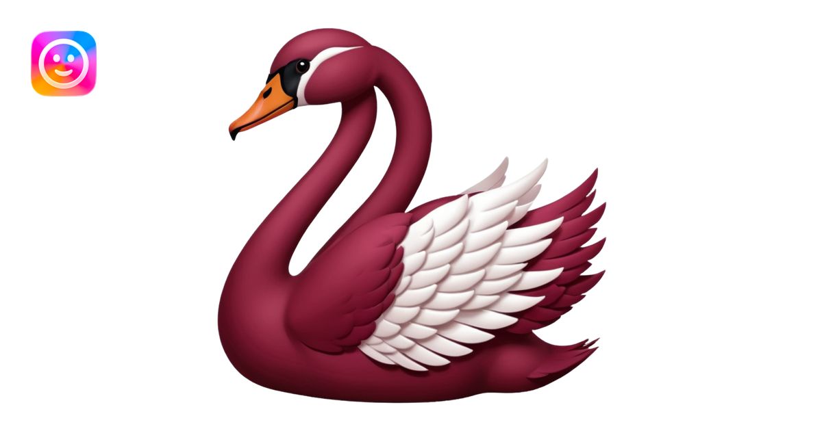Maroon swan emoji | AI Emoji Generator