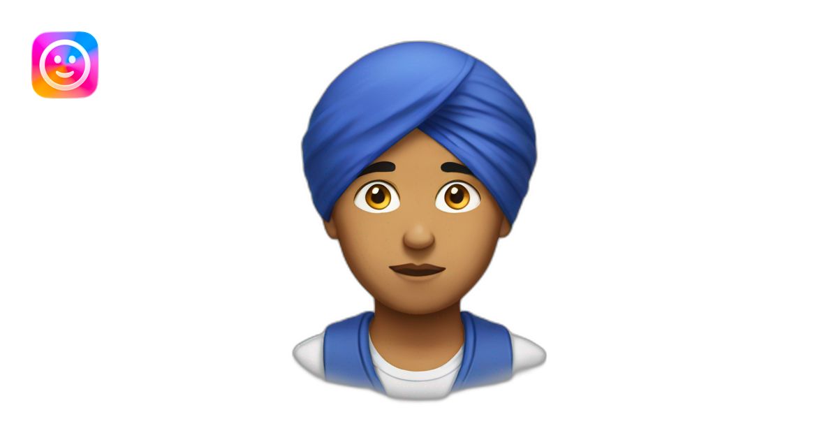 sikh boy thinking emoji | AI Emoji Generator