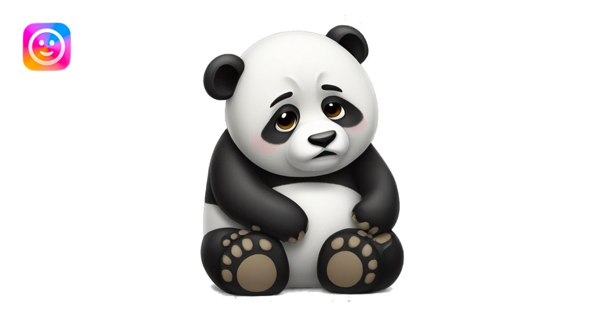Sad panda emoji | AI Emoji Generator