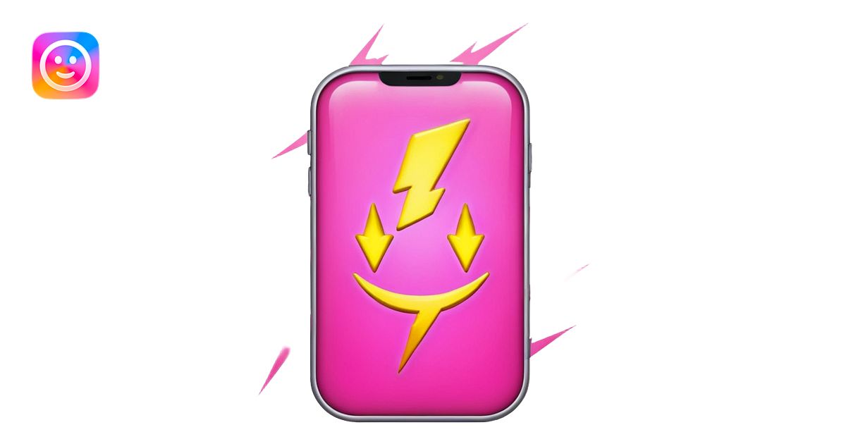 pink high voltage emoji | AI Emoji Generator