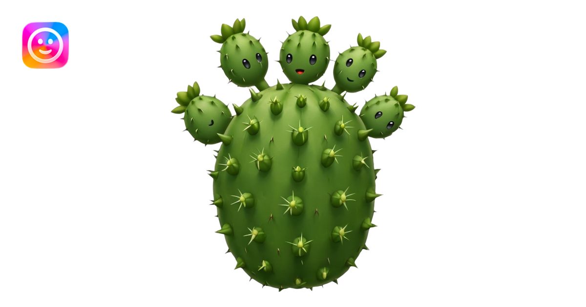 nopal sin espinas, cocido emoji | AI Emoji Generator