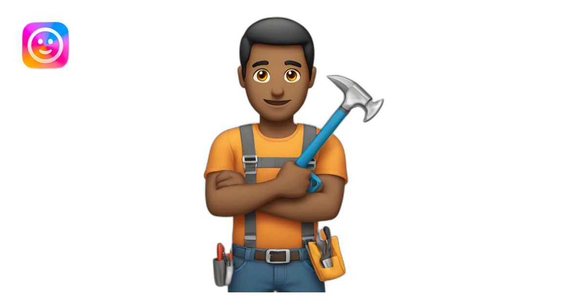 A man holds tools emoji | AI Emoji Generator