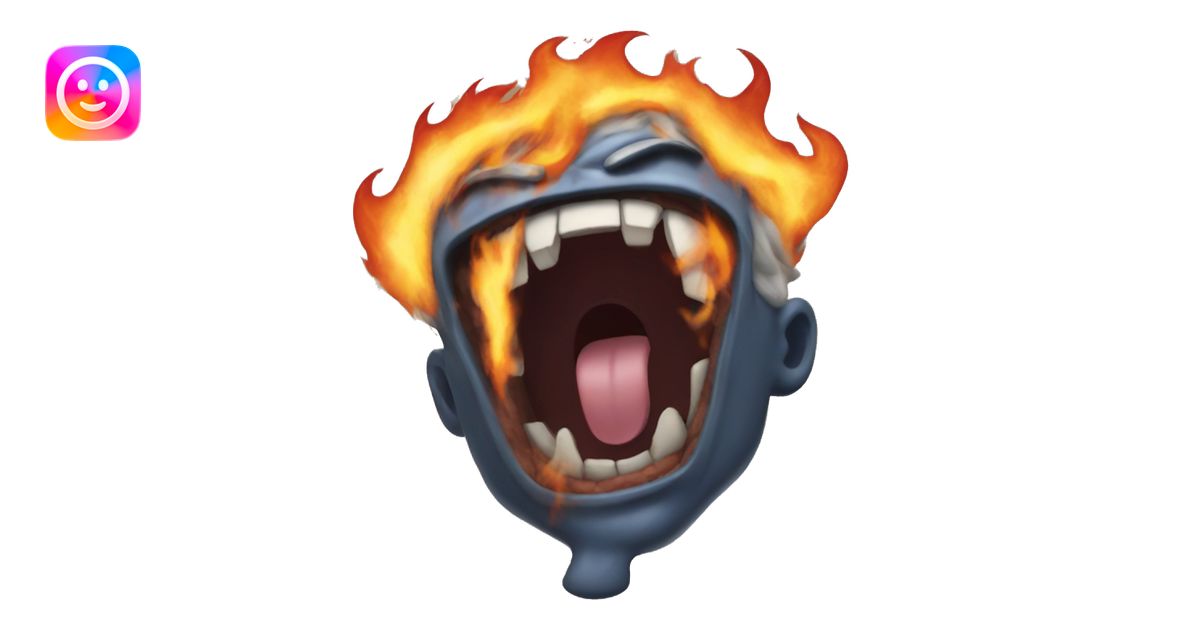 screaming on fire emoji emoji | AI Emoji Generator