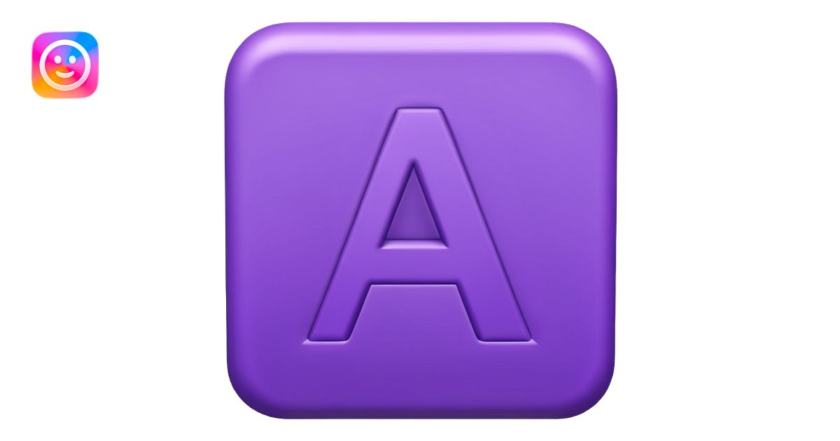 purple letter a emoji | AI Emoji Generator