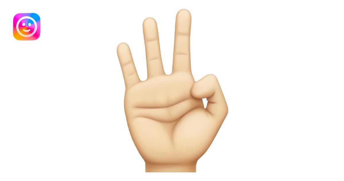 Hand with three missing fingers emoji | AI Emoji Generator