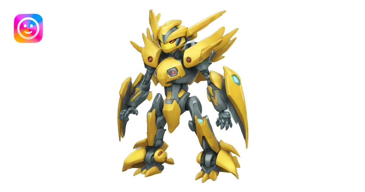 Futuristic Mechanical Pokémon-Medabot-Dragon full body emoji | AI Emoji ...