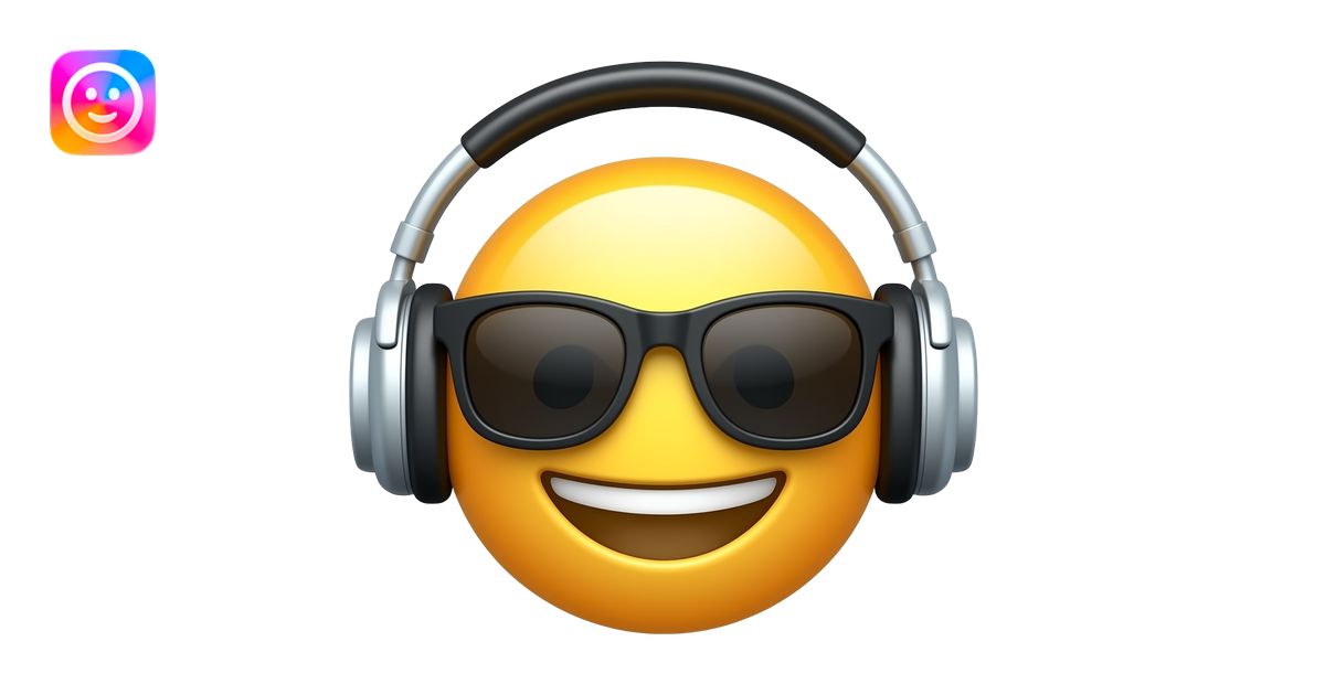 😎🎧 merge these two emojis like a cool emoji not a photo version like a ...