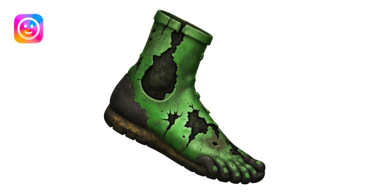 Moldy black guys foot emoji | AI Emoji Generator