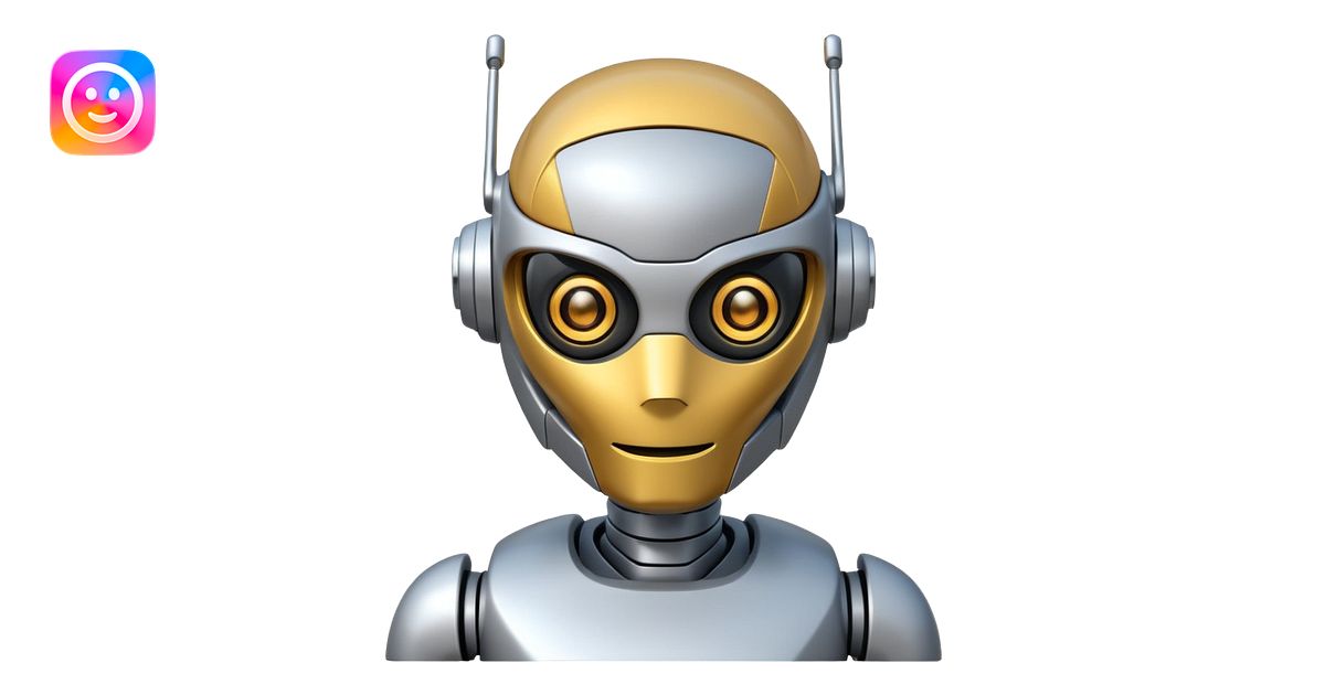 cool and modern robot to represent an AI agent emoji | AI Emoji Generator