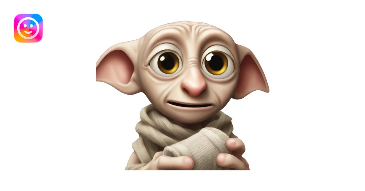 Dobby holding a sock emoji | AI Emoji Generator