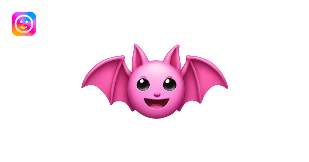 Pink bat emoji | AI Emoji Generator