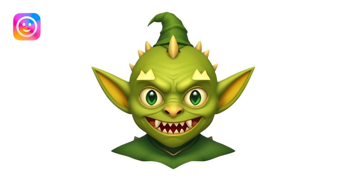 Goblin yellow emoji | AI Emoji Generator