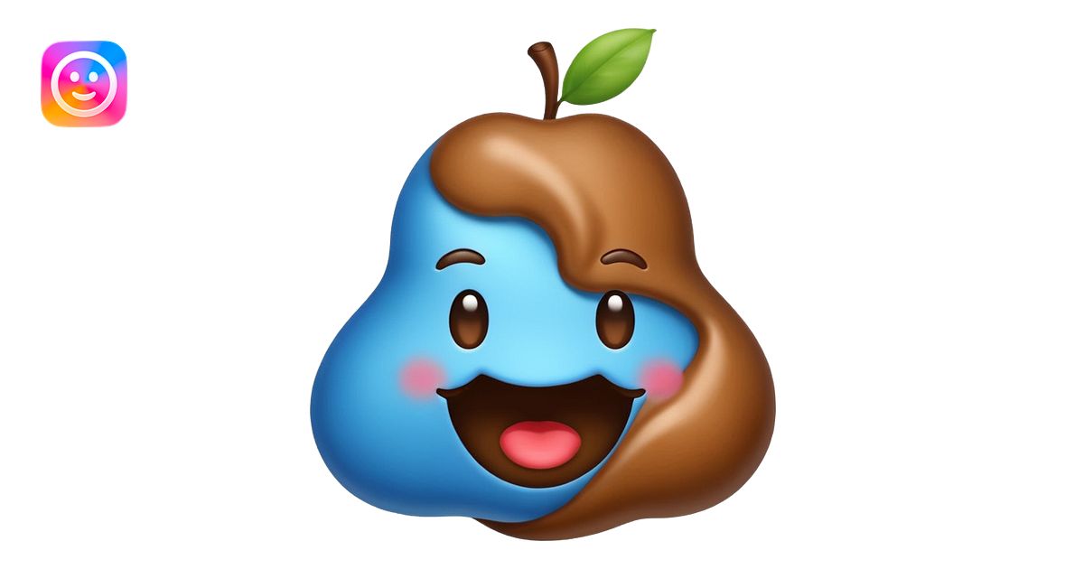 blue poop emoji like apple original emoji emoji | AI Emoji Generator