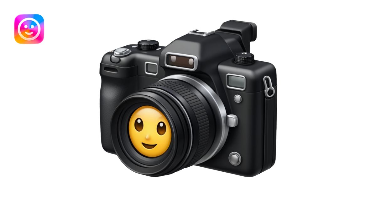 The camera has an additional strap emoji | AI Emoji Generator