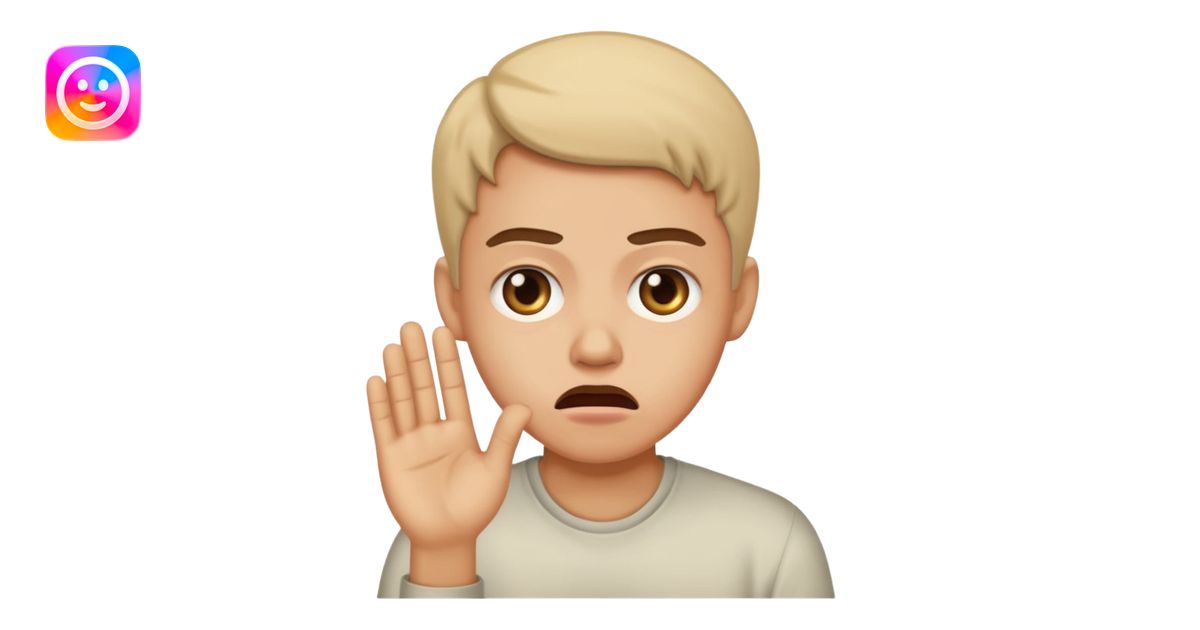 Make a emoji of a person saying "Ew" emoji | AI Emoji Generator