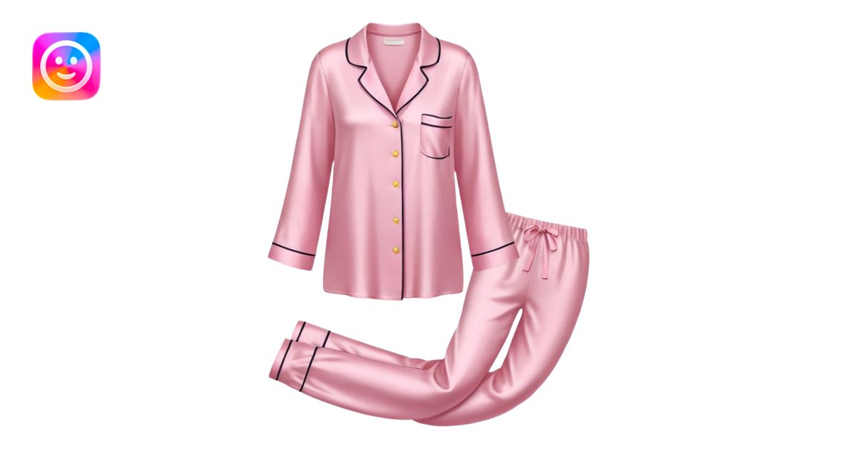 Light pink silk pyjamas set emoji | AI Emoji Generator