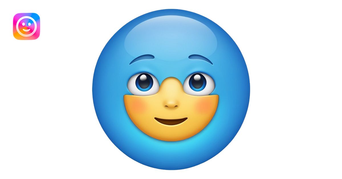 Create a verify parody badge emoji with this 🔵 emoji | AI Emoji Generator