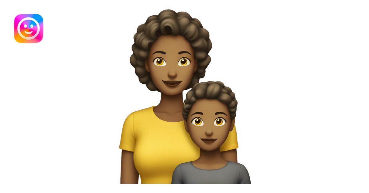 mother and daughter yellow emoji | AI Emoji Generator