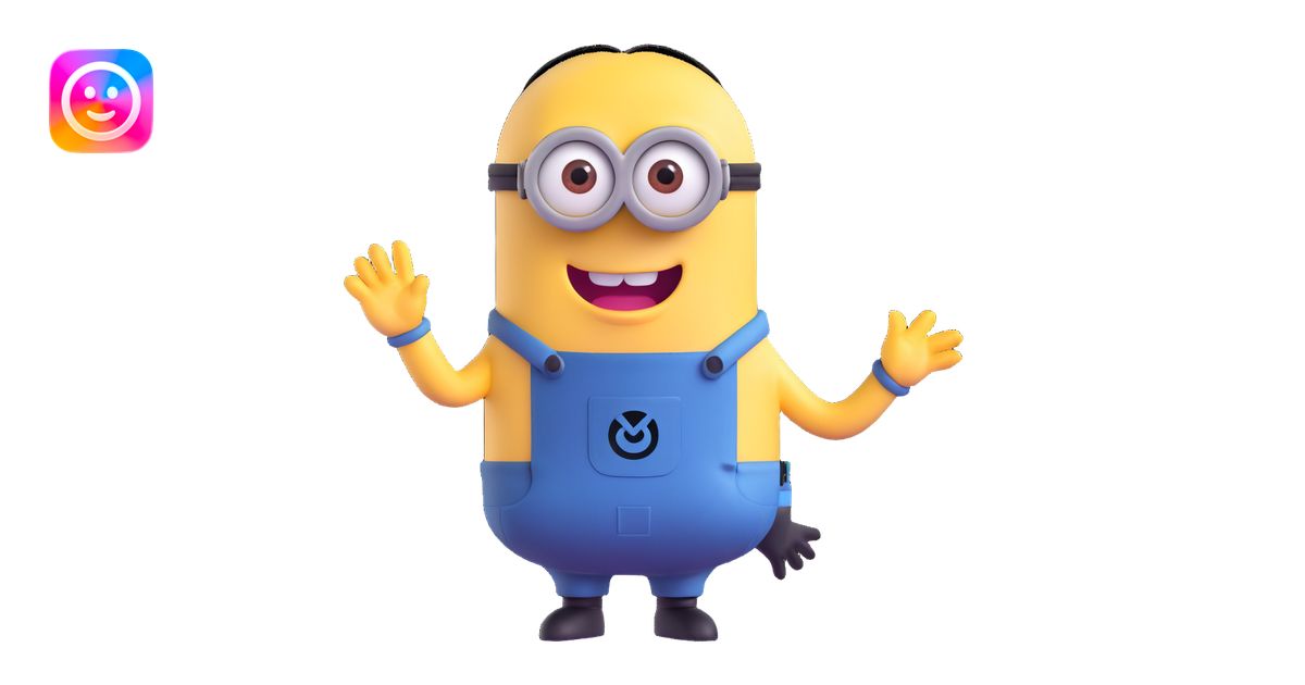 Minion character waving emoji | AI Emoji Generator