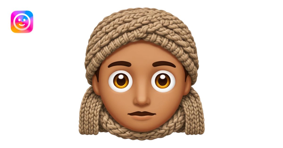 Knitted style face emoji | AI Emoji Generator