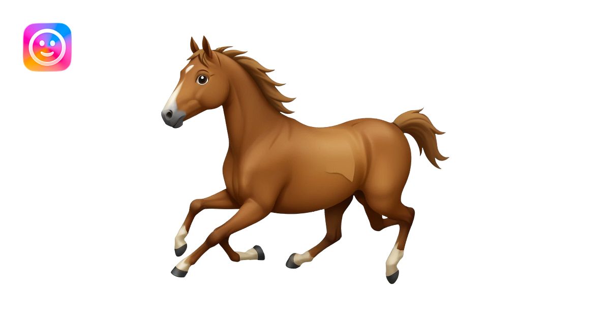 a horse escaping from the paddock emoji | AI Emoji Generator